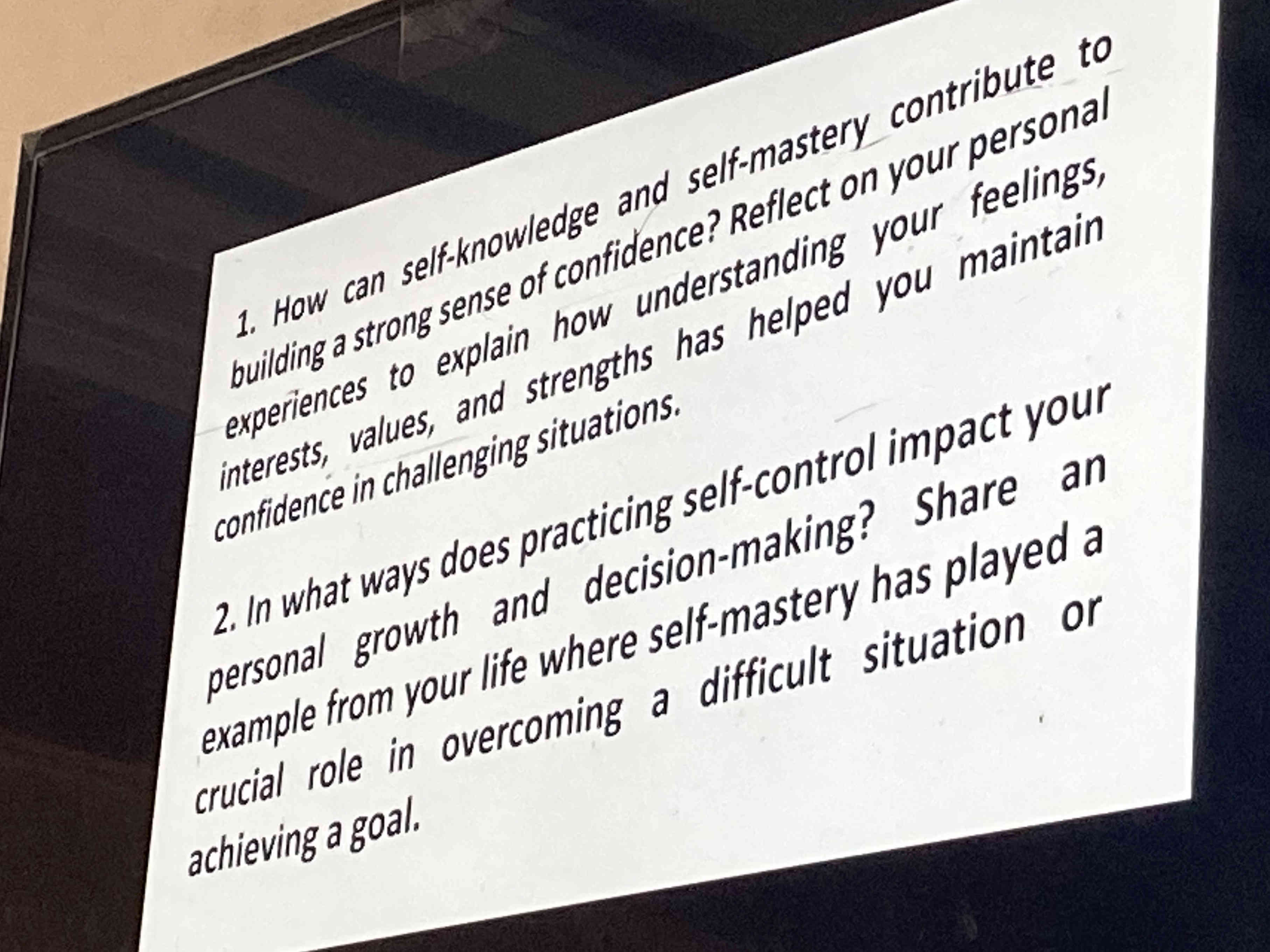 1. How can self-knowledge and self-mastery | StudyX