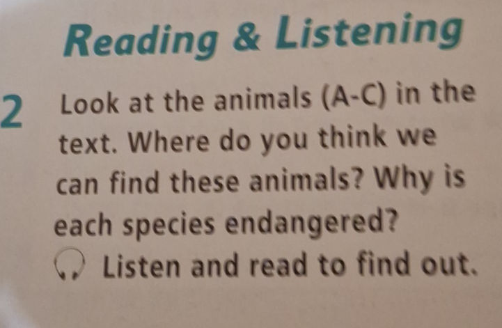 Look at the animals (A-C) in the text. Where | StudyX