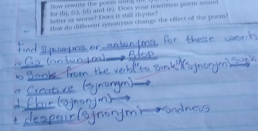 Find synonyms or antonyms for these words | StudyX