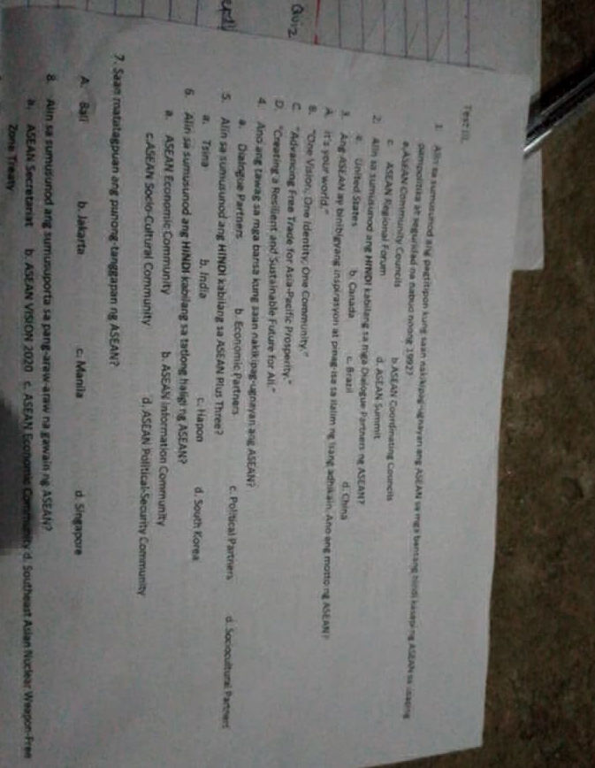 1. Alin sa sumusunod ang pagtitipon kung | StudyX