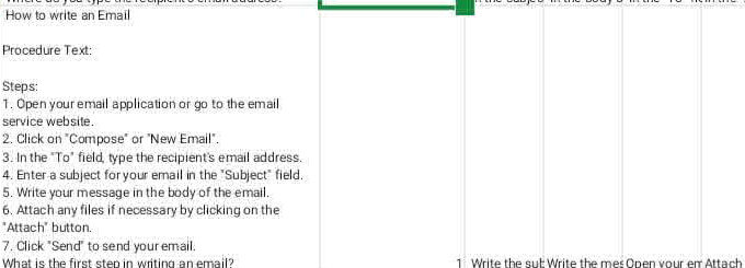 How to write an Email Procedure Text: | StudyX