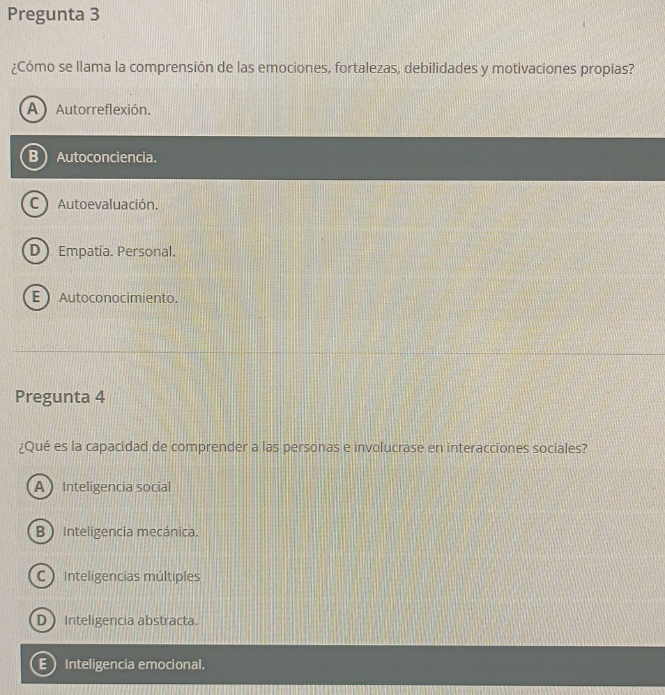 Pregunta 3 ¿Cómo se llama la comprensión de | StudyX