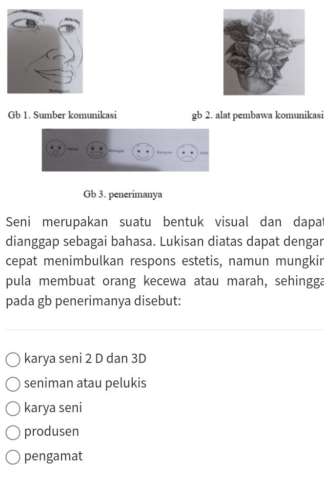 Seni merupakan suatu bentuk visual dan dapat | StudyX