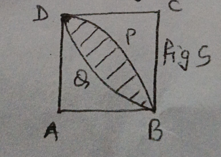 The image shows a square ABCD with a shaded | StudyX