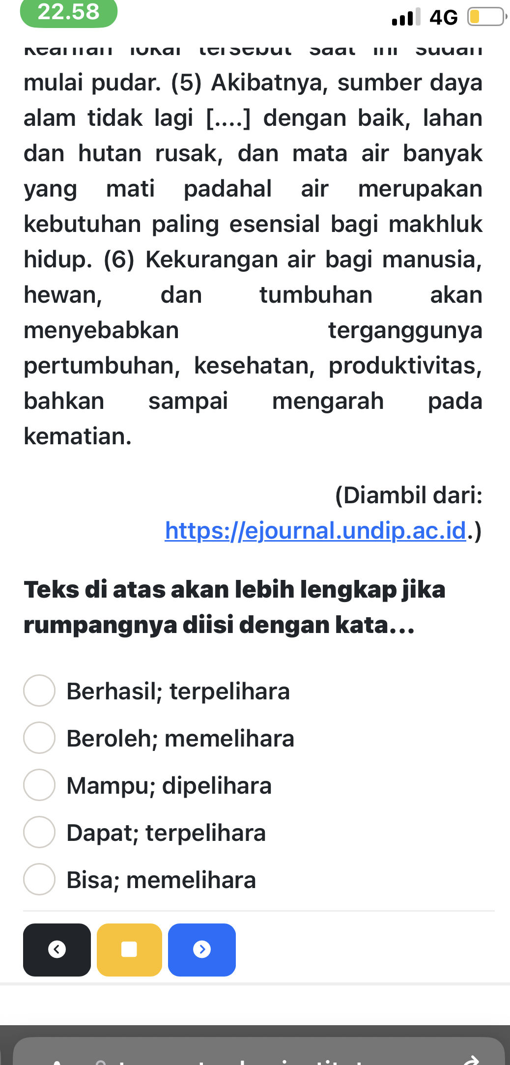 Teks di atas akan lebih lengkap jika | StudyX