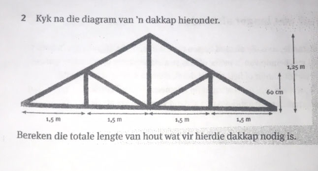 2 Kyk na die diagram van 'n dakkap | StudyX