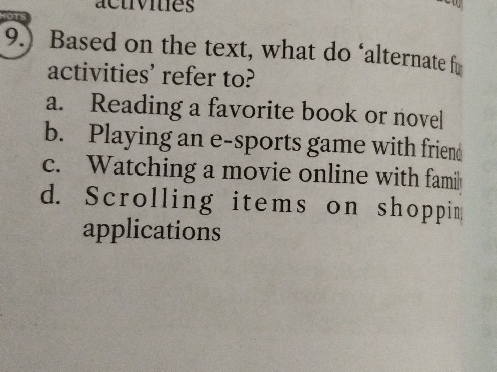 9. Based on the text, what do 'alternate fur | StudyX