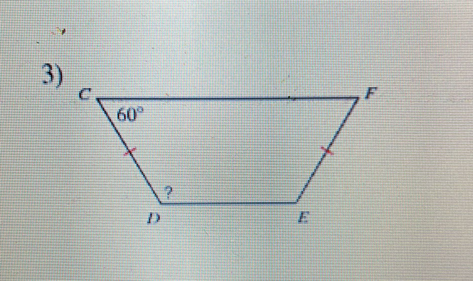 3) In the given figure, one angle is | StudyX