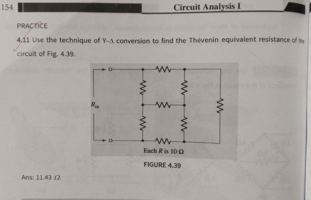 4.11 Use the technique of Y-Δ conversion to | StudyX