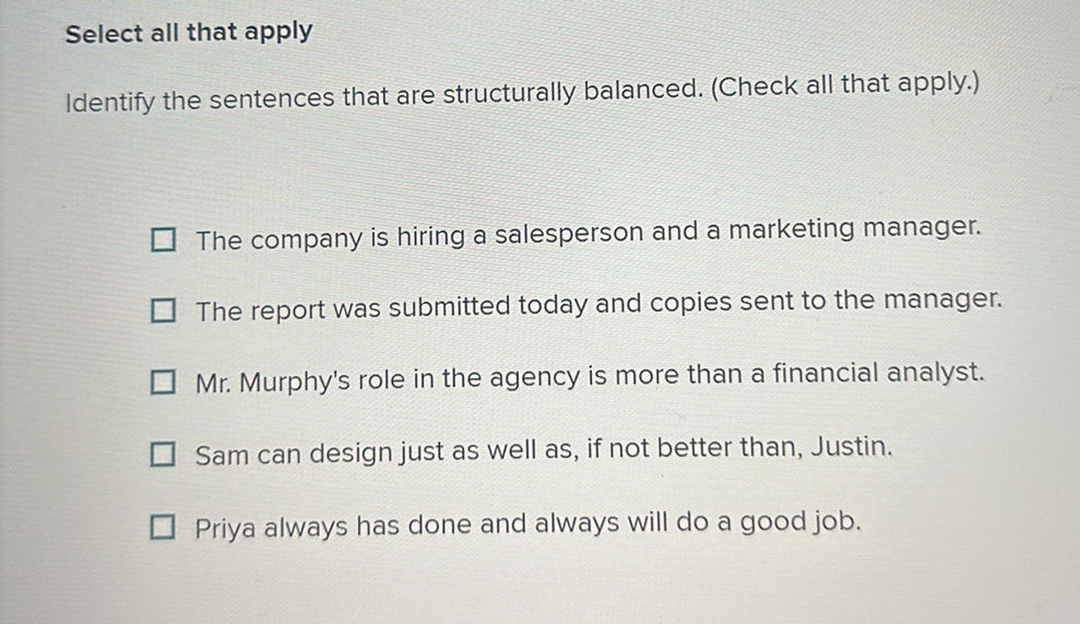 Select all that apply Identify the | StudyX