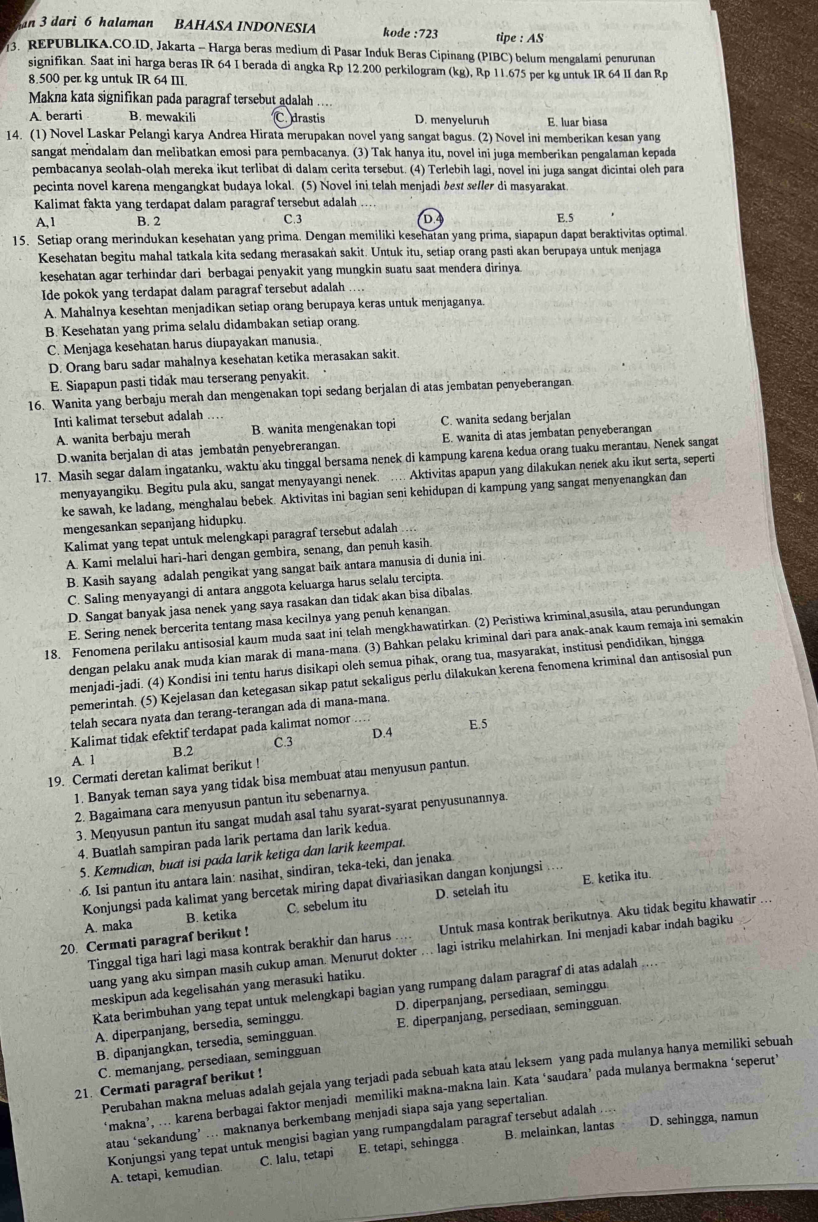 13. Makna kata signifikan pada paragraf | StudyX