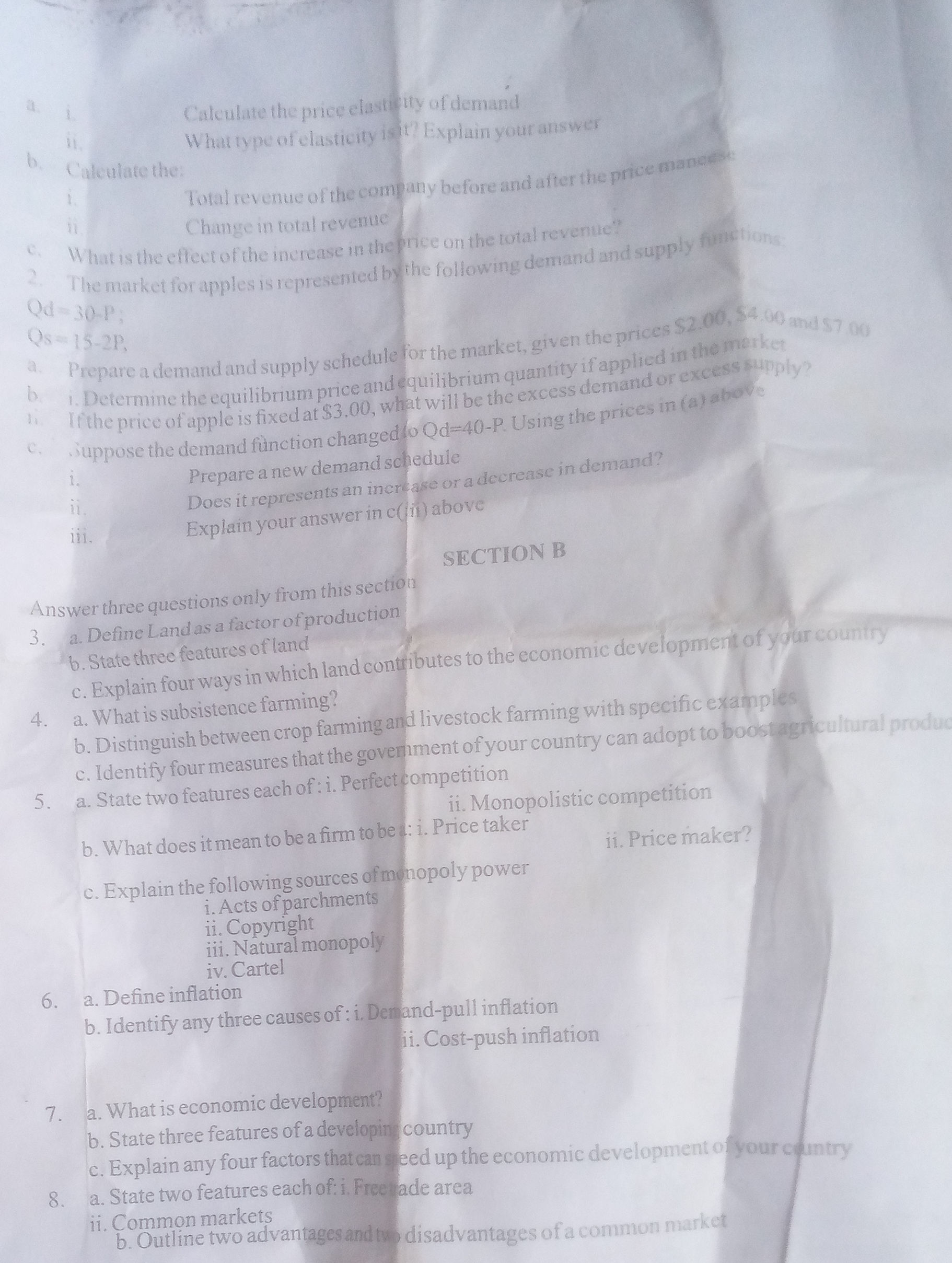 a. Calculate the price elasticity of demand | StudyX