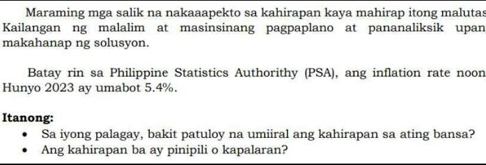 Maraming mga salik na nakaaapekto sa | StudyX