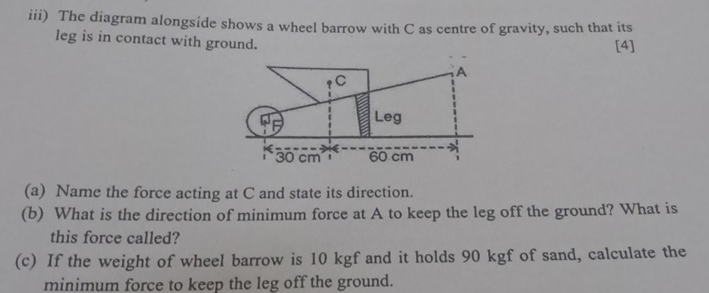 iii) The diagram alongside shows a wheel | StudyX