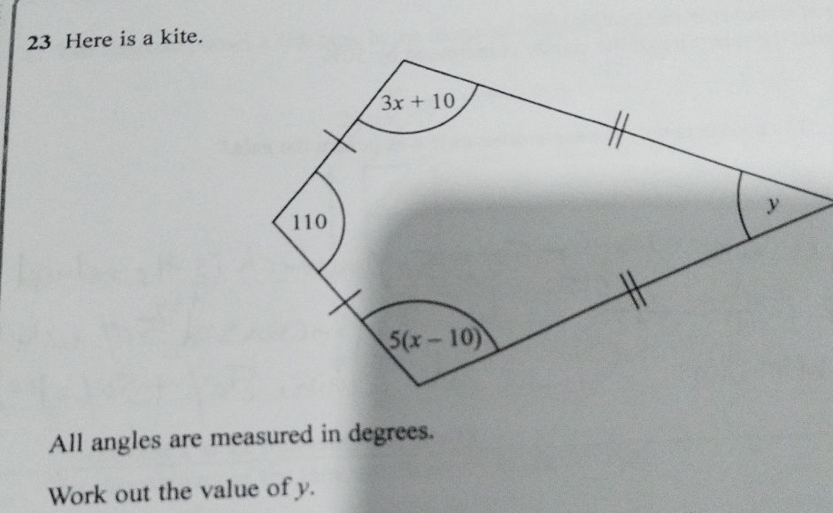 Here is a kite. All angles are measured in | StudyX