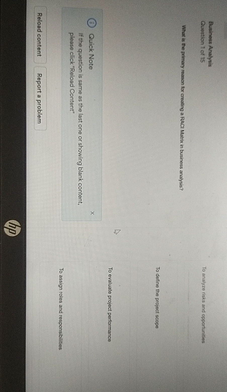 What is the primary reason for creating a | StudyX