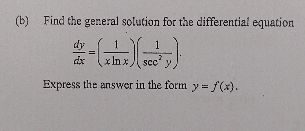 (b) Find the general solution for the | StudyX
