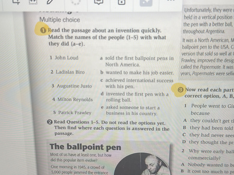 Multiple choice Read the passage about an | StudyX