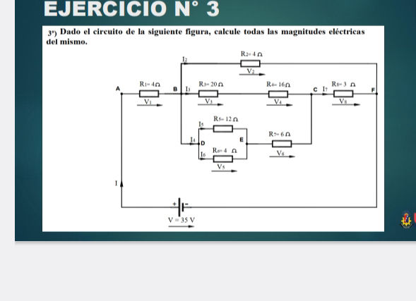 3°) Dado el circuito de la siguiente figura, | StudyX
