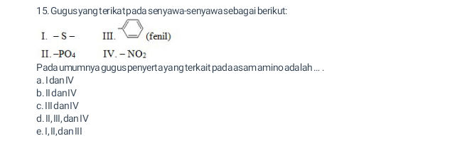 15. Gugus yang terikat pada senyawa-senyawa | StudyX