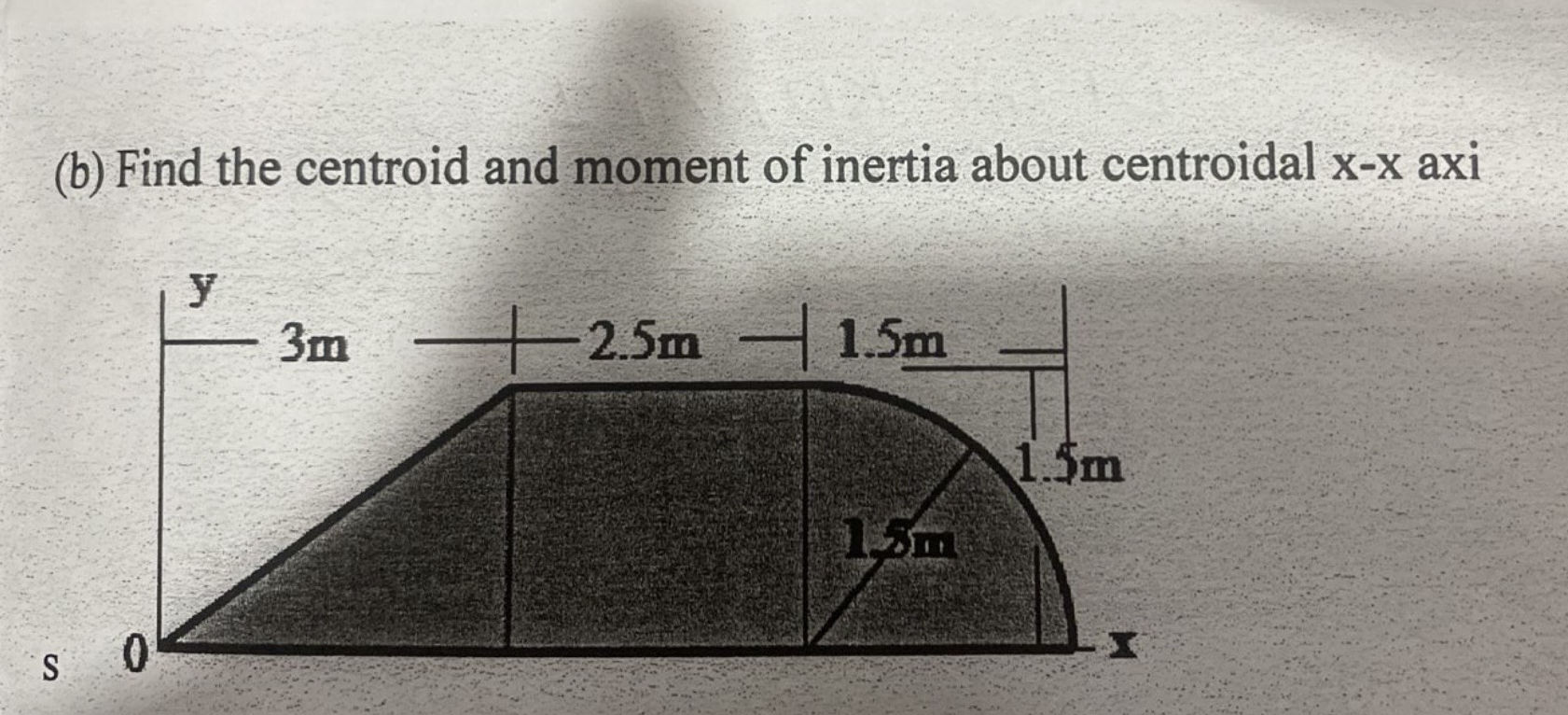 (b) Find the centroid and moment of inertia | StudyX