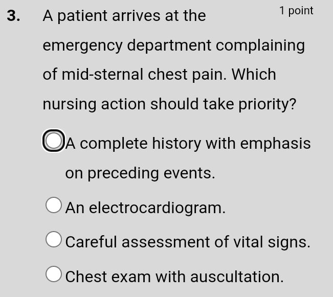 A patient arrives at the emergency | StudyX