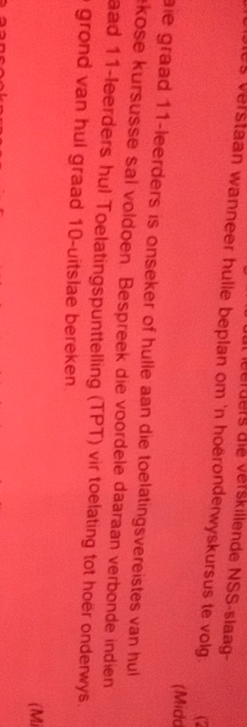 Verstaan wanneer hulle beplan om 'n | StudyX