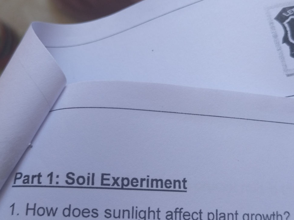 Part 1: Soil Experiment 1. How does | StudyX