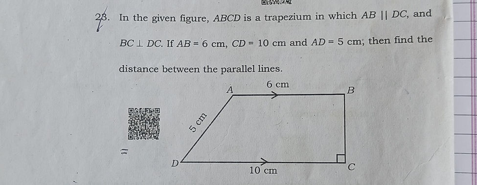 28. In the given figure, ABCD is a trapezium | StudyX