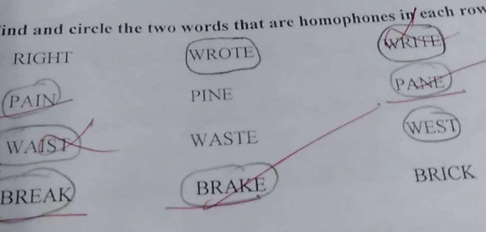 Find and circle the two words that are | StudyX