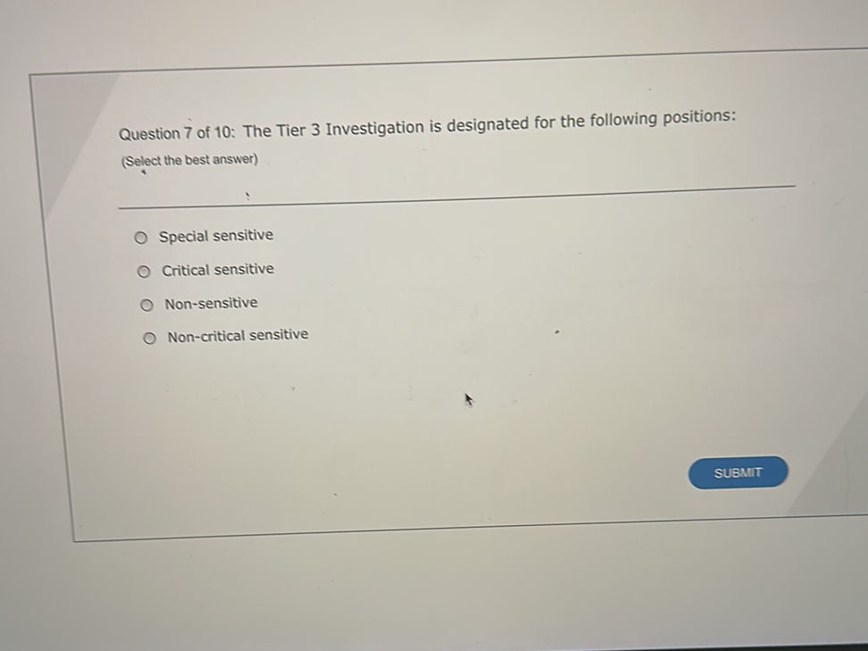 Question 7 of 10: The Tier 3 Investigation | StudyX