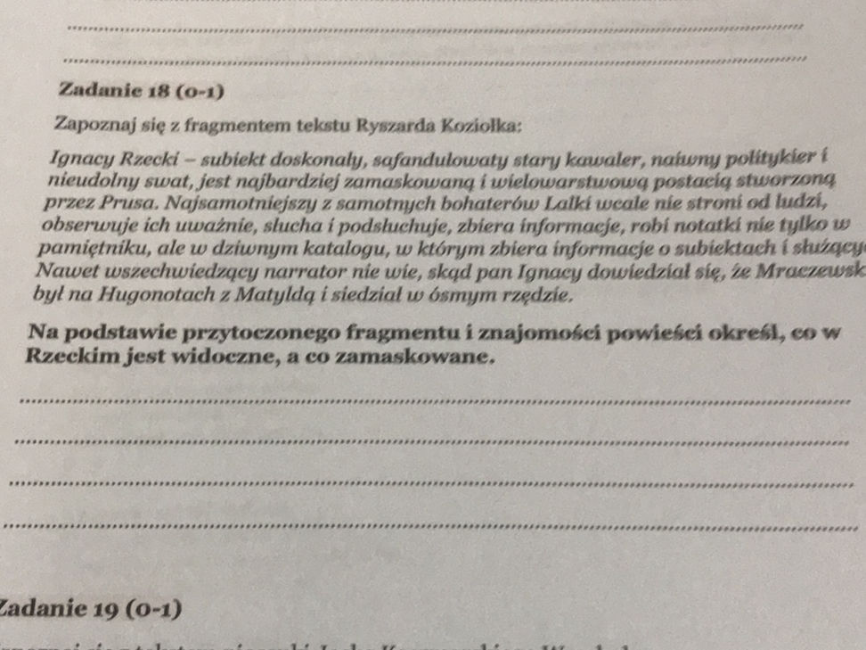 Zadanie 18 (0-1) Zapoznaj się z fragmentem | StudyX