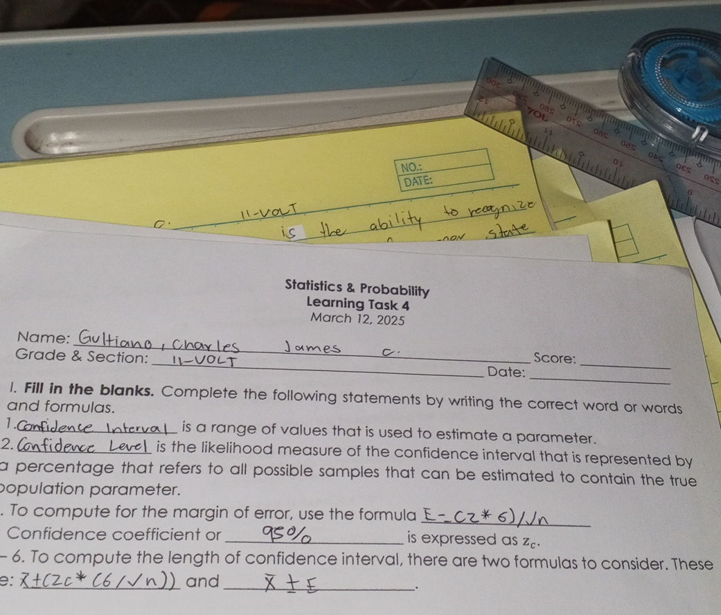 1. Fill in the blanks. Complete the | StudyX