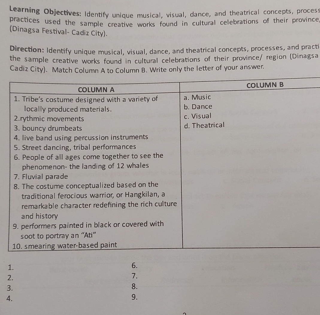 Learning Objectives: Identify unique | StudyX
