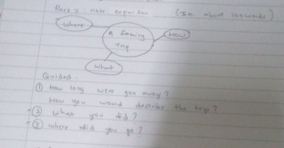 Part 2: note expansion (In about 100 words) | StudyX