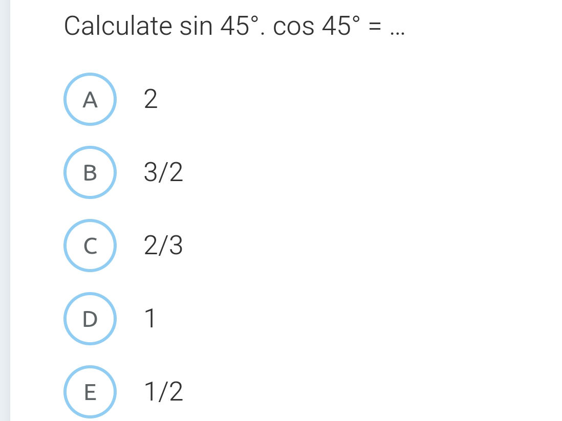 Calculate $ 45^ 45^ = ...$ A 2 B | StudyX