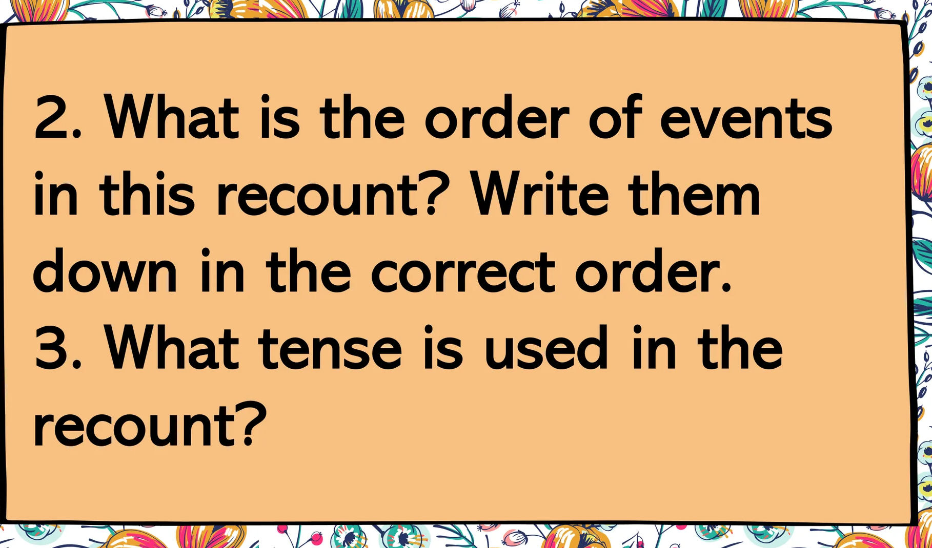 2. What is the order of events in this | StudyX