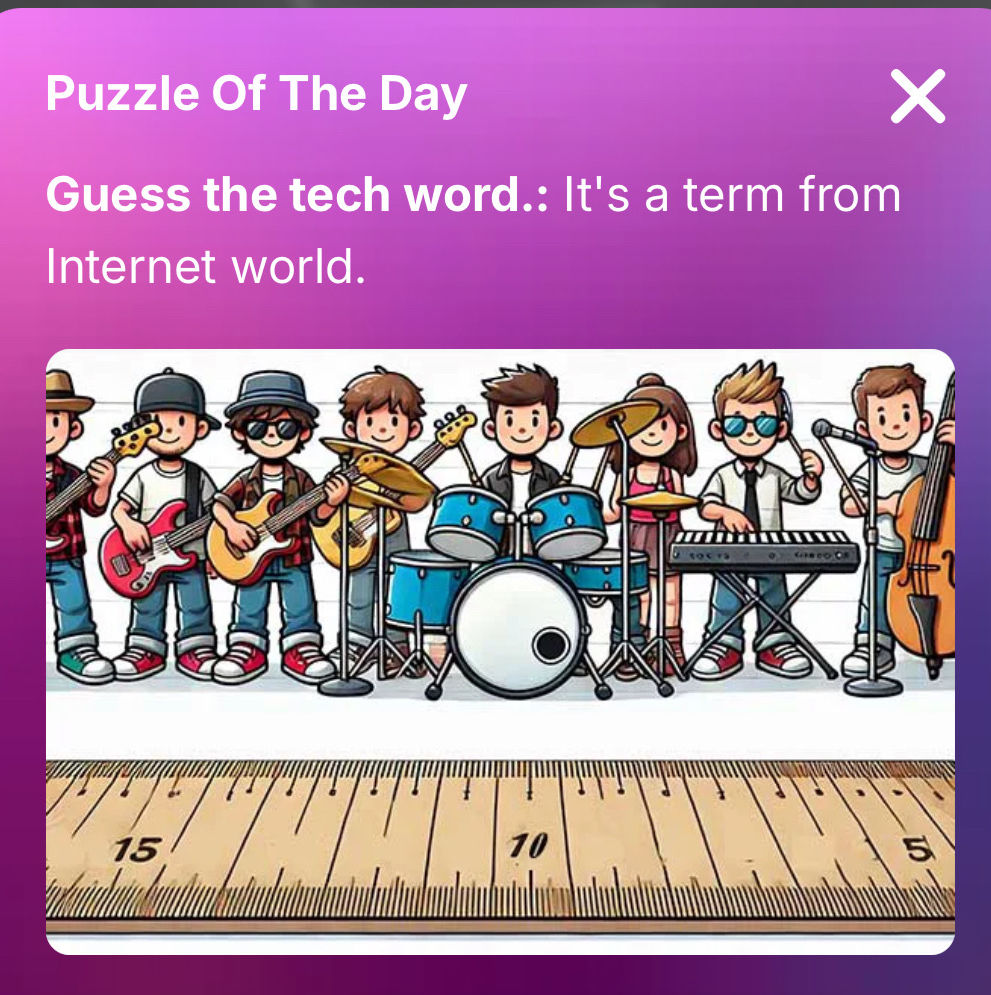 Guess the tech word.: It's a term from | StudyX