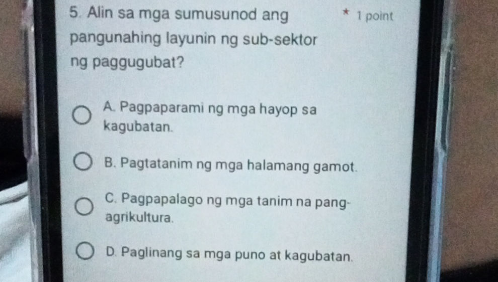5. Alin sa mga sumusunod ang pangunahing | StudyX