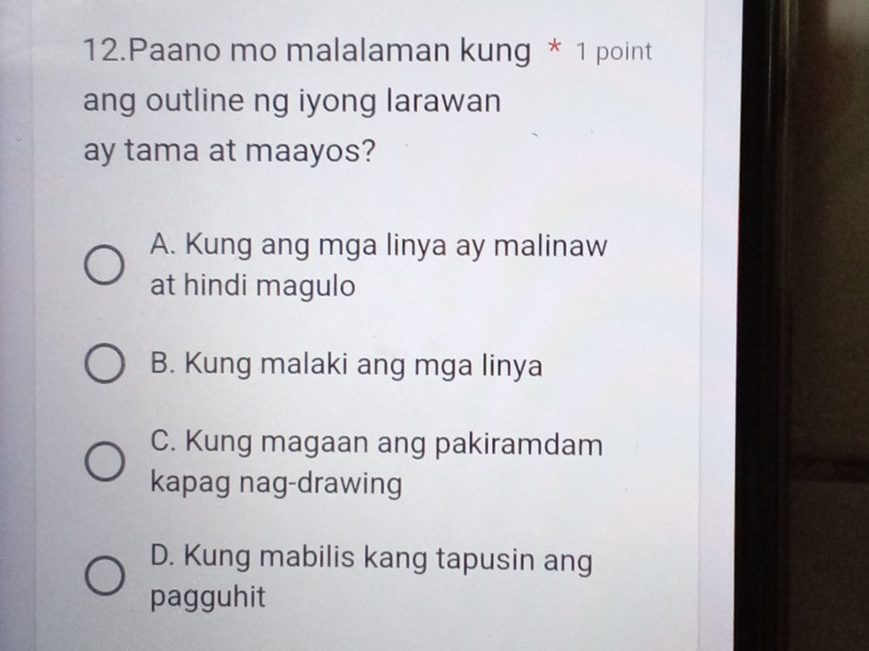 12. Paano mo malalaman kung * 1 point ang | StudyX