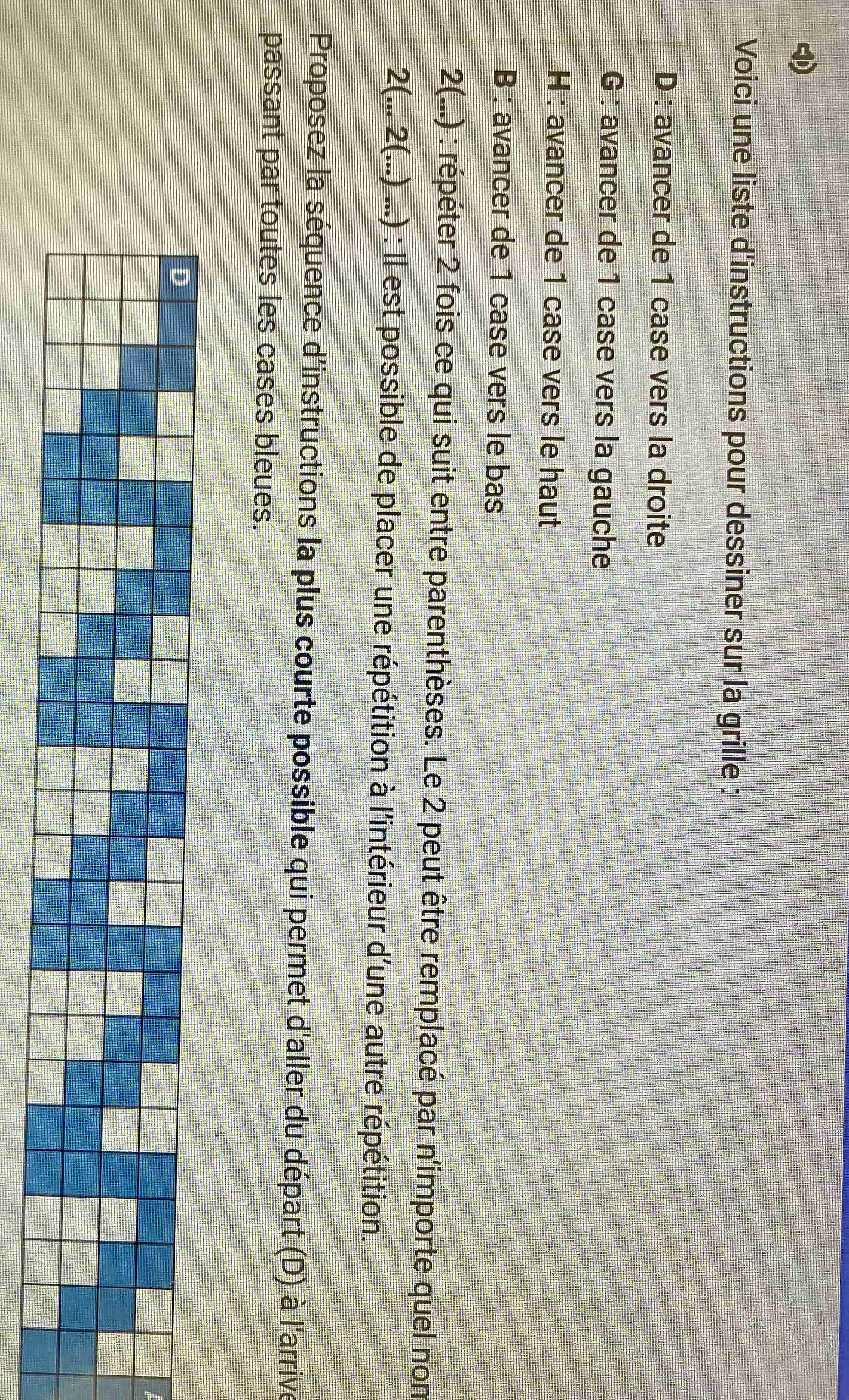 Voici une liste d'instructions pour dessiner | StudyX