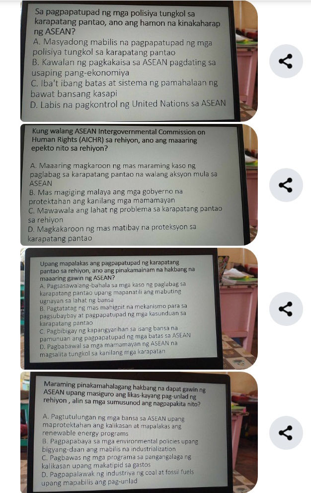 Sa pagpapatupad ng mga polisiya tungkol sa | StudyX