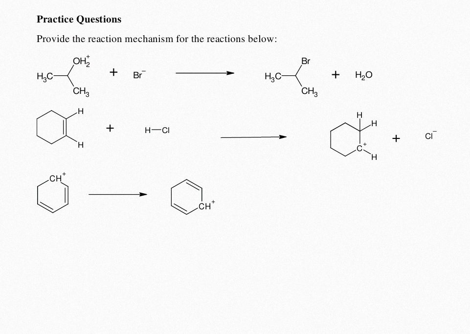 Provide the reaction mechanism for the | StudyX
