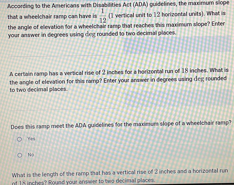 According to the Americans with Disabilities | StudyX