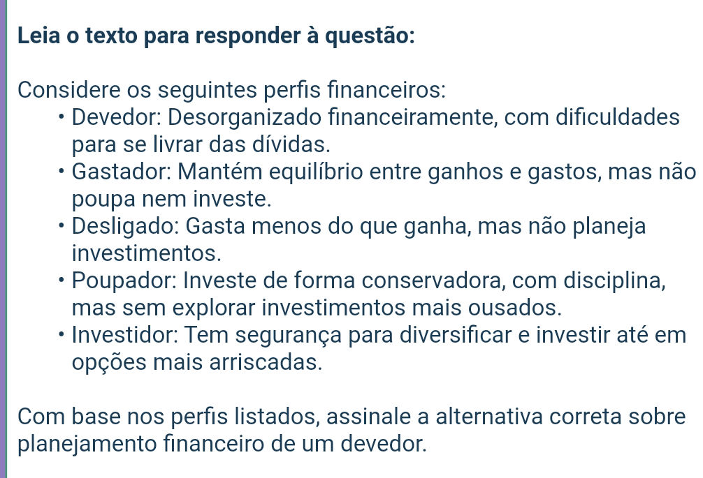Leia o texto para responder à questão: | StudyX