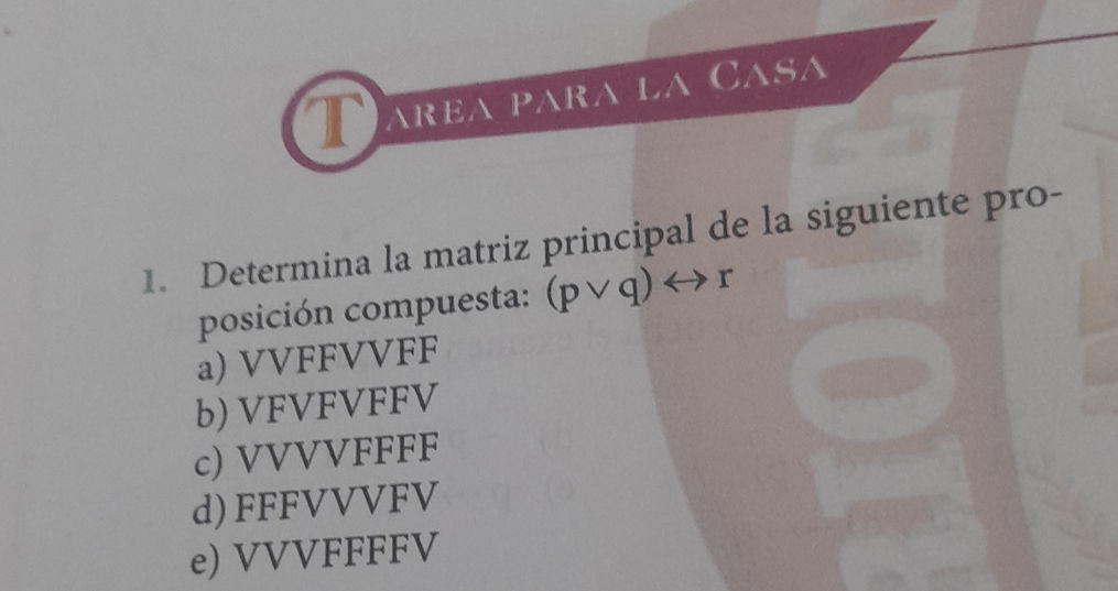 1. Determina la matriz principal de la | StudyX