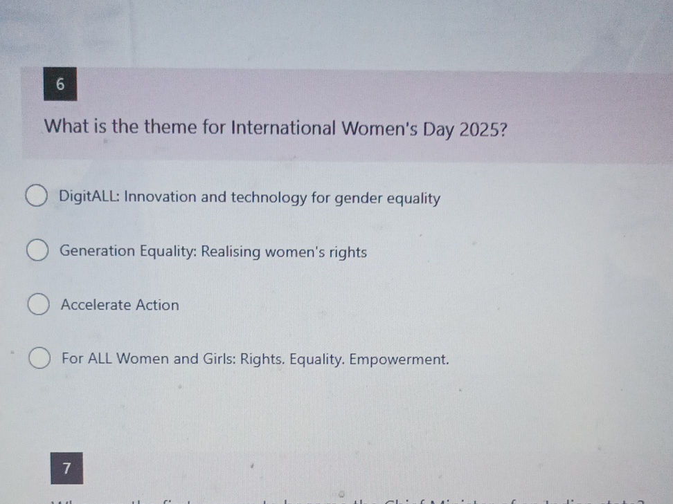What is the theme for International Women's | StudyX