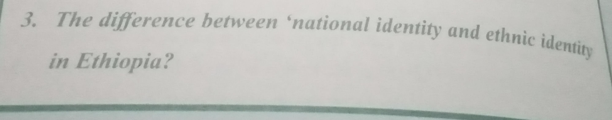 3. The difference between 'national identity | StudyX