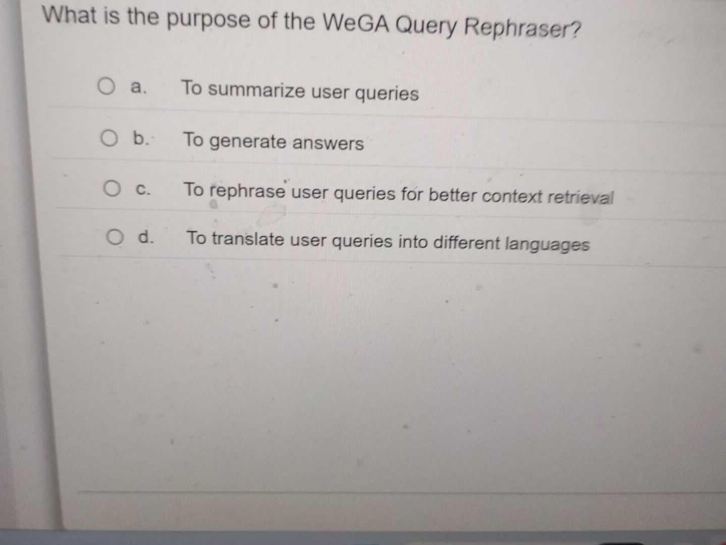 What is the purpose of the WeGA Query | StudyX