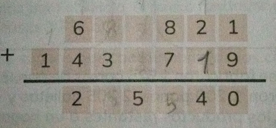 Addition Problem: 6821 + 143719 | StudyX